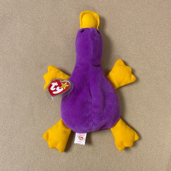 Ty | Toys | Vintage Ty Beanie Patti The Platypus Toy In Purple And ...